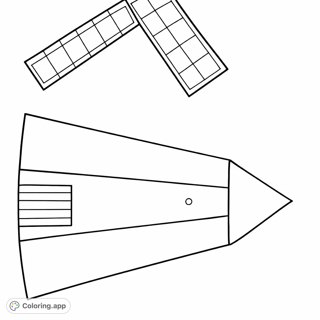 Geometric Spacecraft Design - Coloring.app