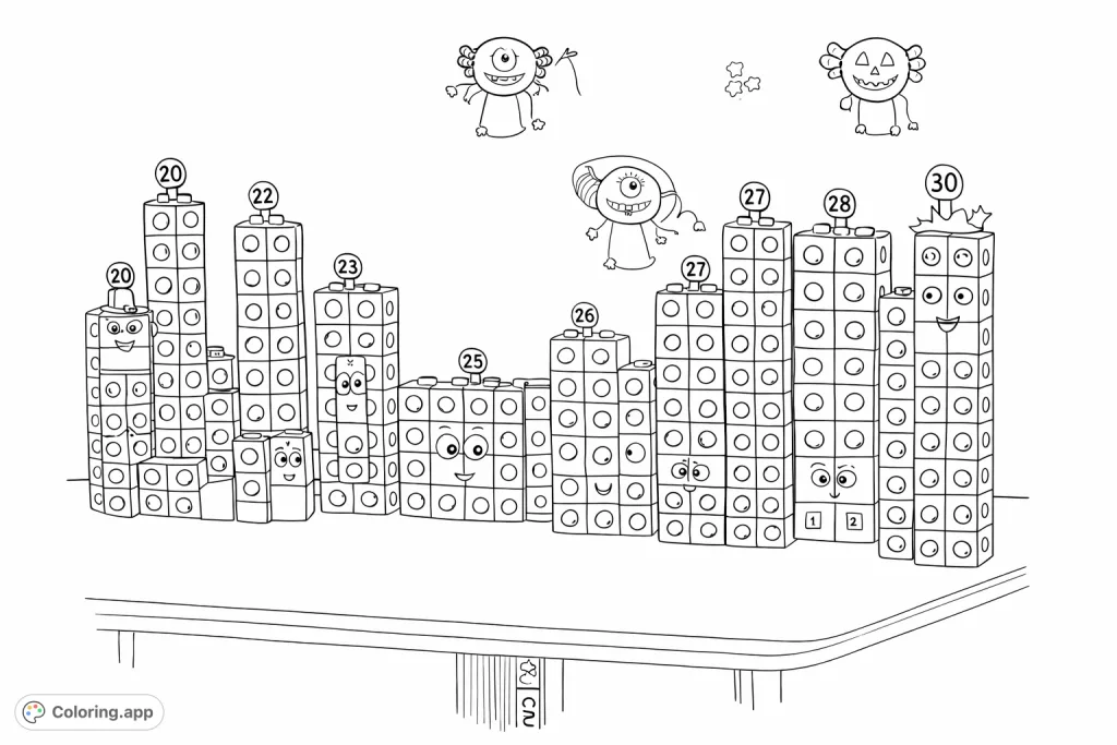 Counting Block Characters - Coloring.app