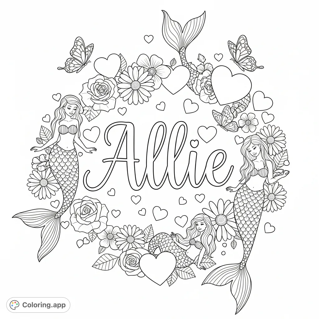 Allie's Enchanted Name - Coloring.app