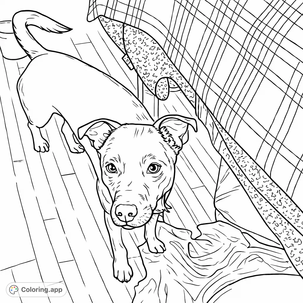 Sweet Dog Gaze - Coloring.app