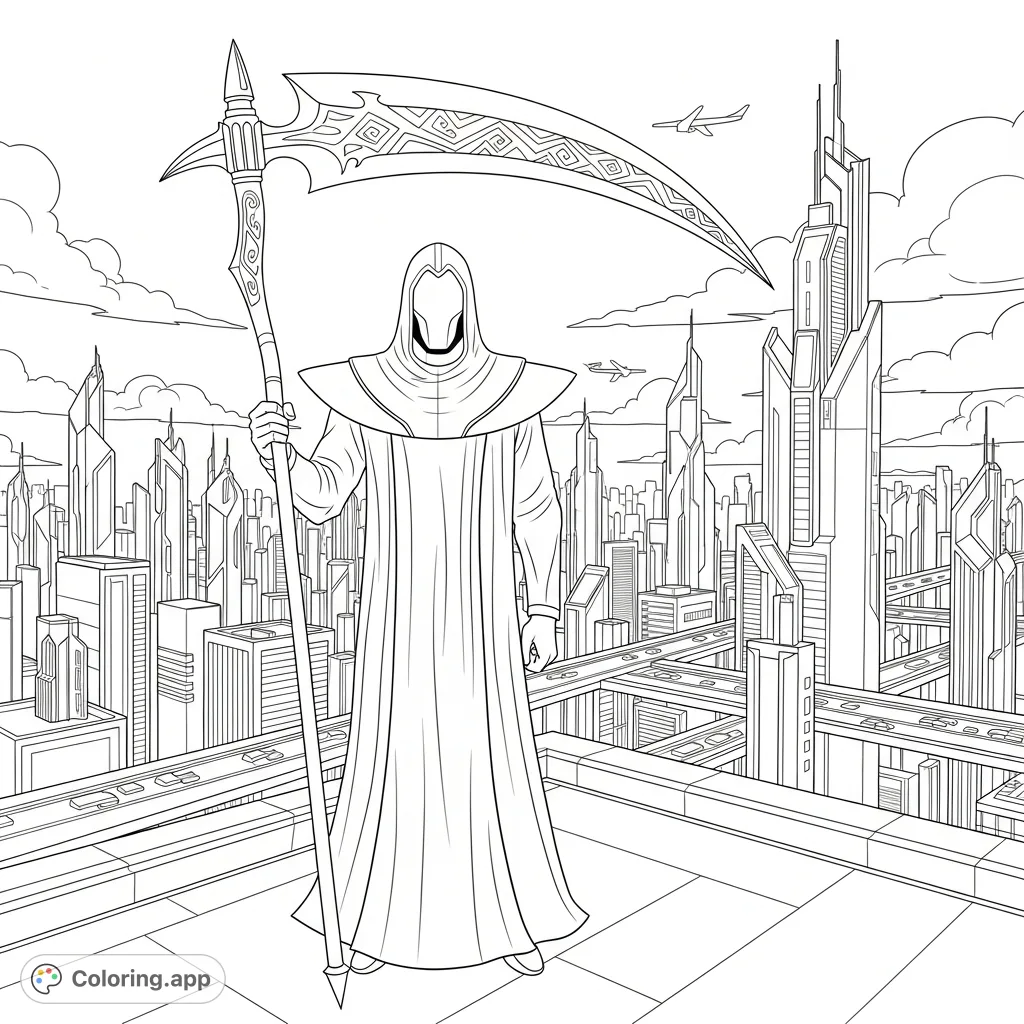Scythe Figure Urban Outlook - Coloring.app