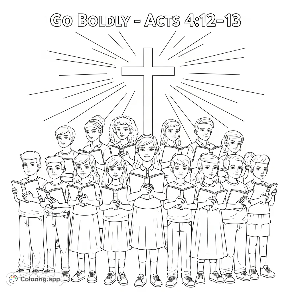 Go Boldly Scripture Kids - Coloring.app