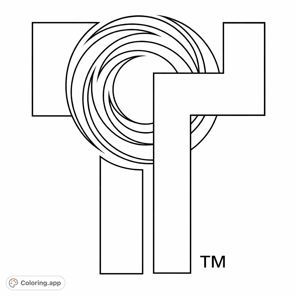 Dynamic Geometric Swirl Abstract - Coloring.app