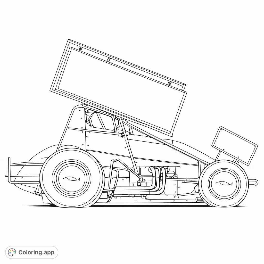 Sprint Car Racer - Coloring.app