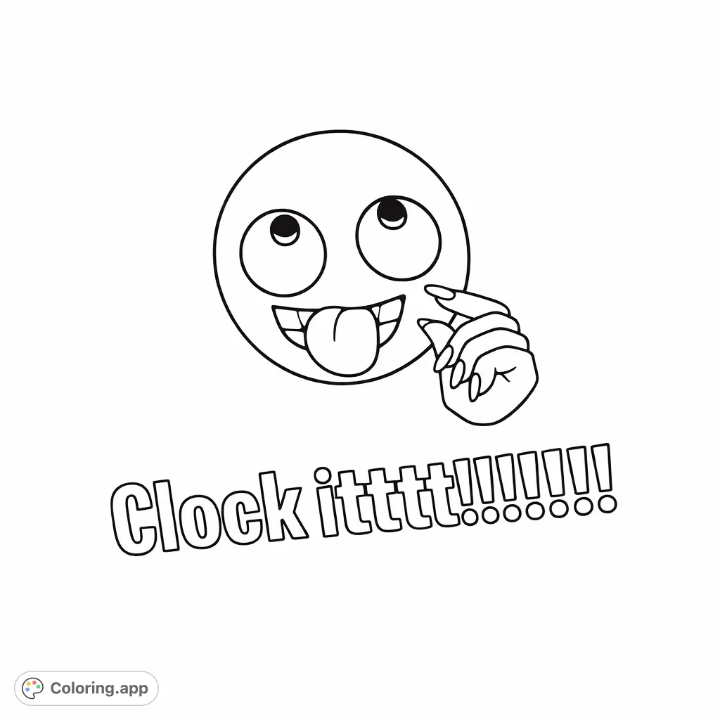 Emoji Face Hand Gesture - Coloring.app