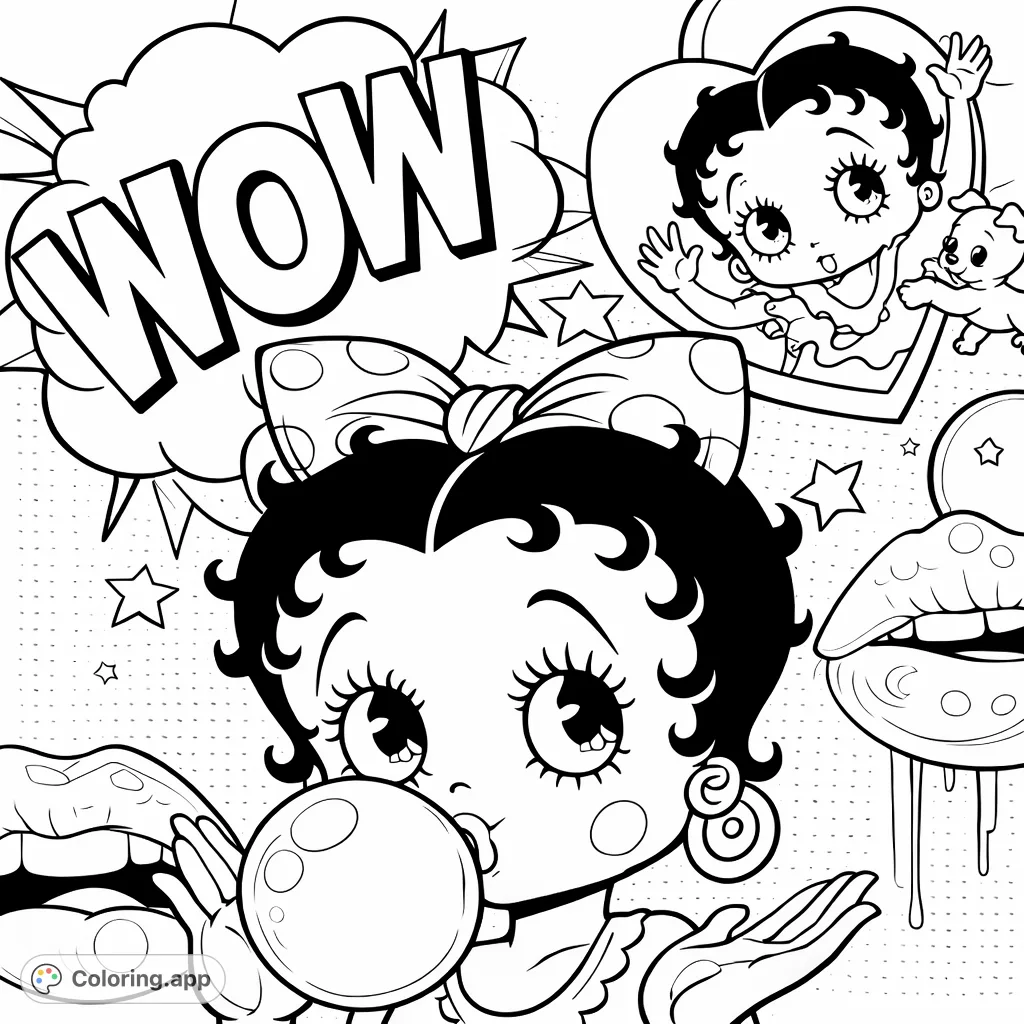 Classic Character Pop Scene - Coloring.app