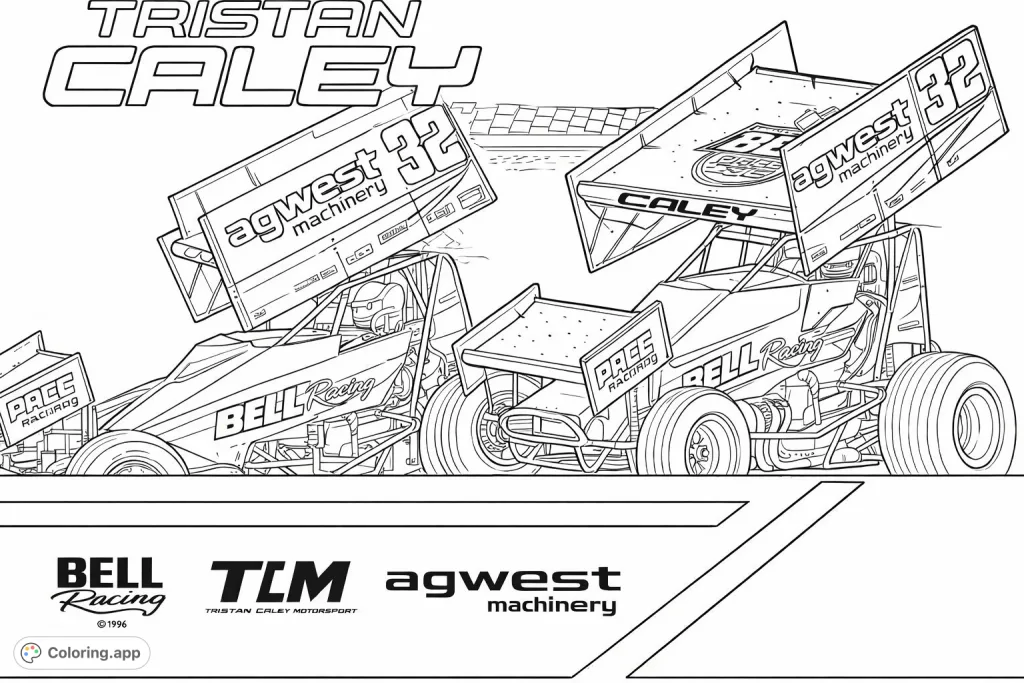 Dynamic Sprint Car Racing - Coloring.app
