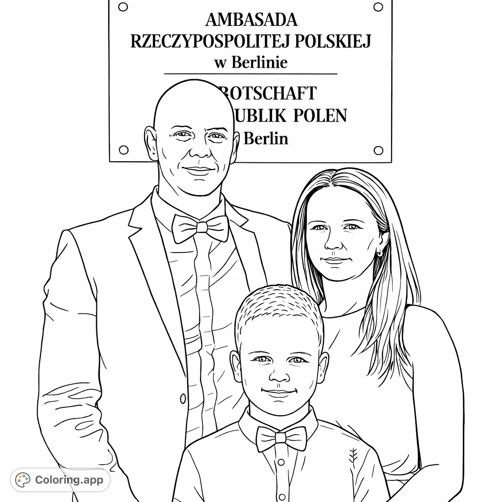 Formal Family Portrait - Coloring.app