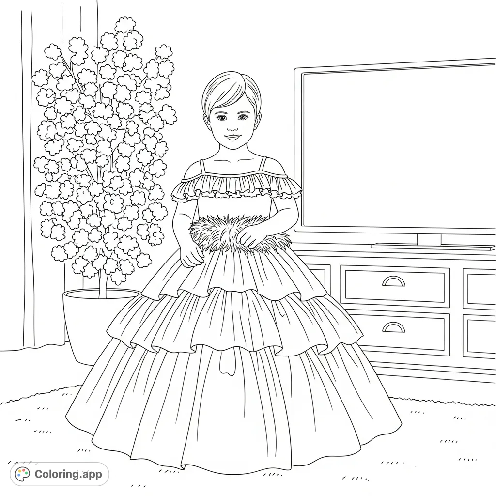 Child's Fancy Dress - Coloring.app