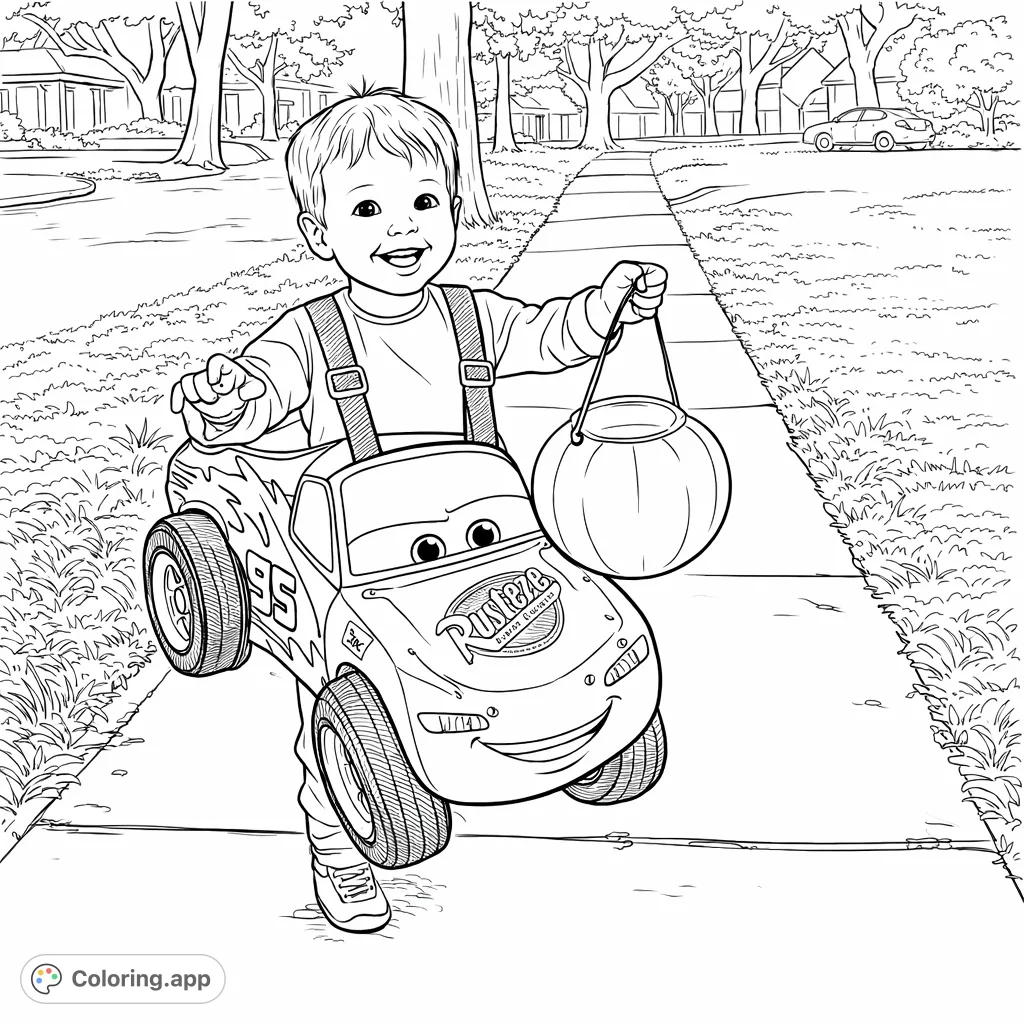 Toddler Car Costume Fun - Coloring.app