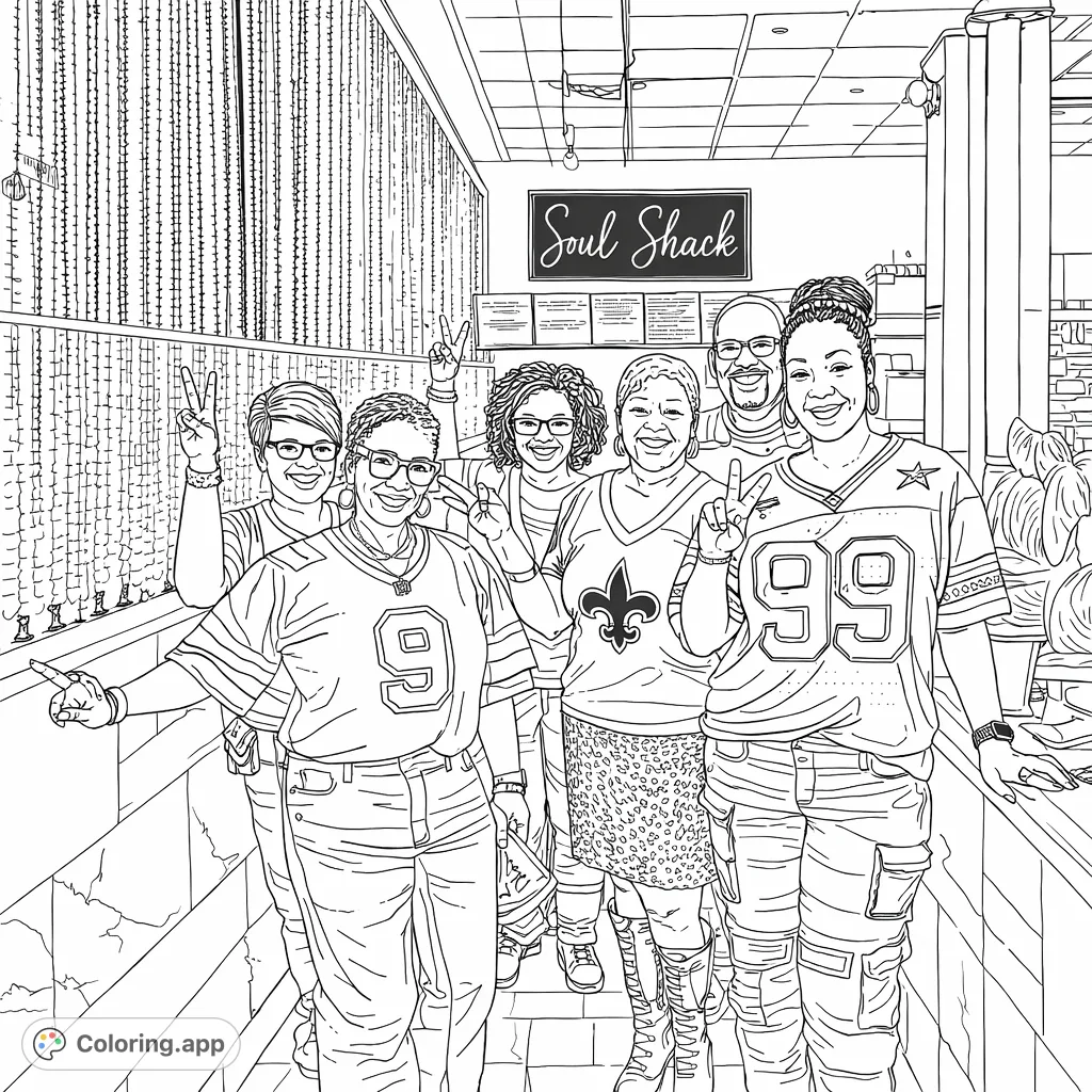 Joyful Gathering at Soul Shack - Coloring.app