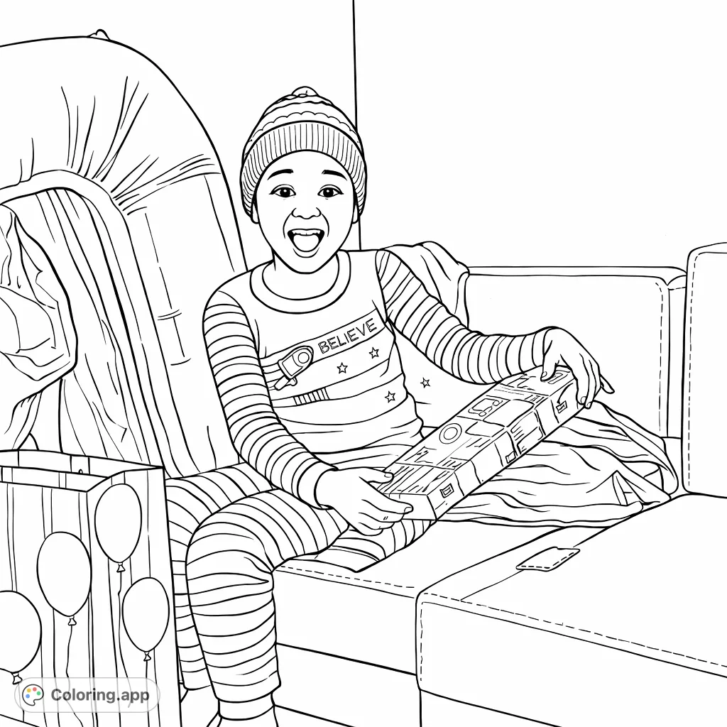 Joyful Gift Unboxing - Coloring.app