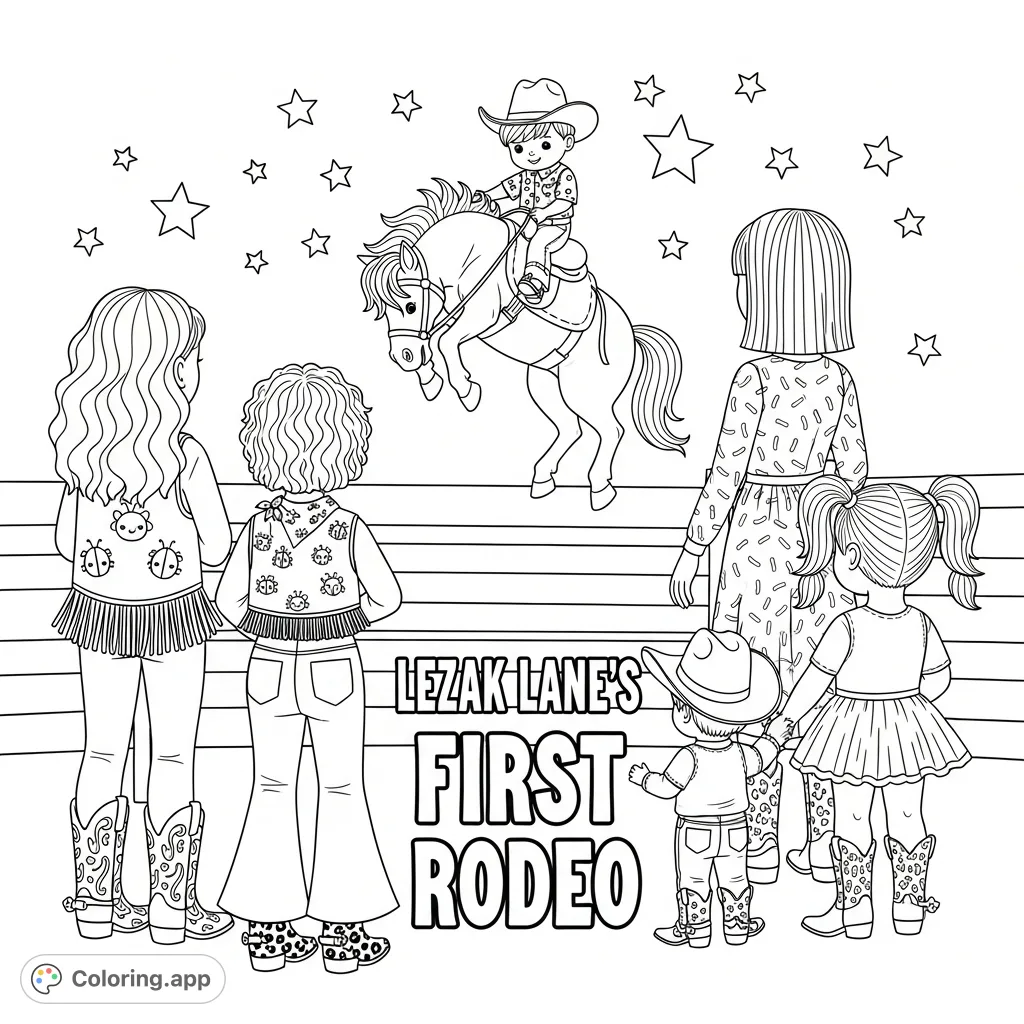Lezak Lane's First Rodeo - Coloring.app