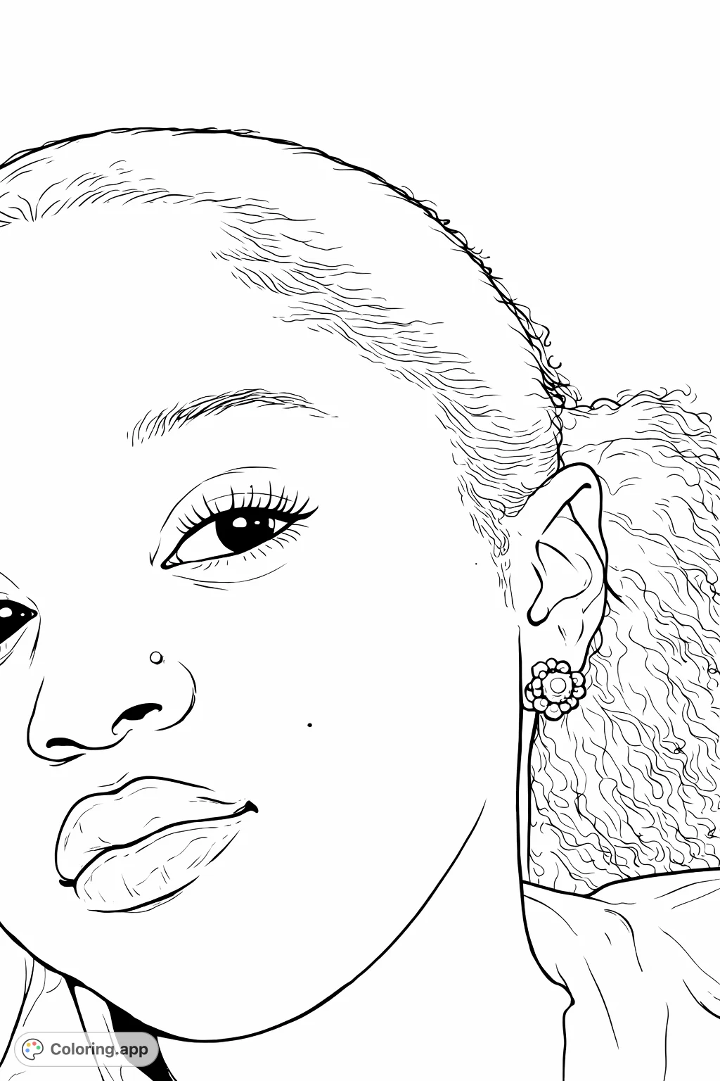 Modern Youth Portrait - Coloring.app