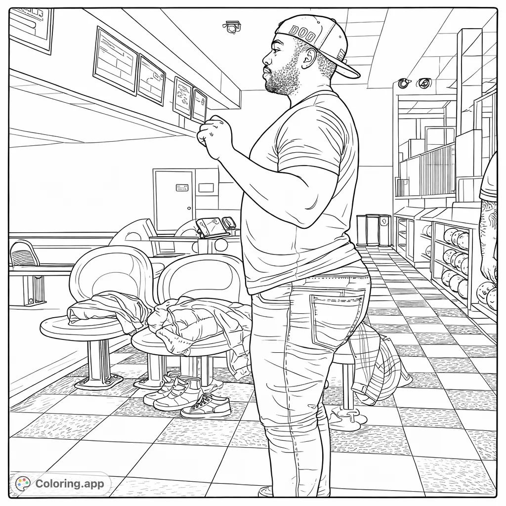 Bowling Alley Gamer - Coloring.app