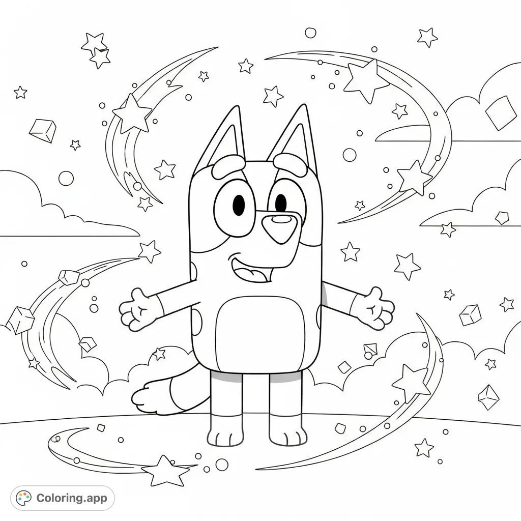 Magical Bluey Adventure - Coloring.app