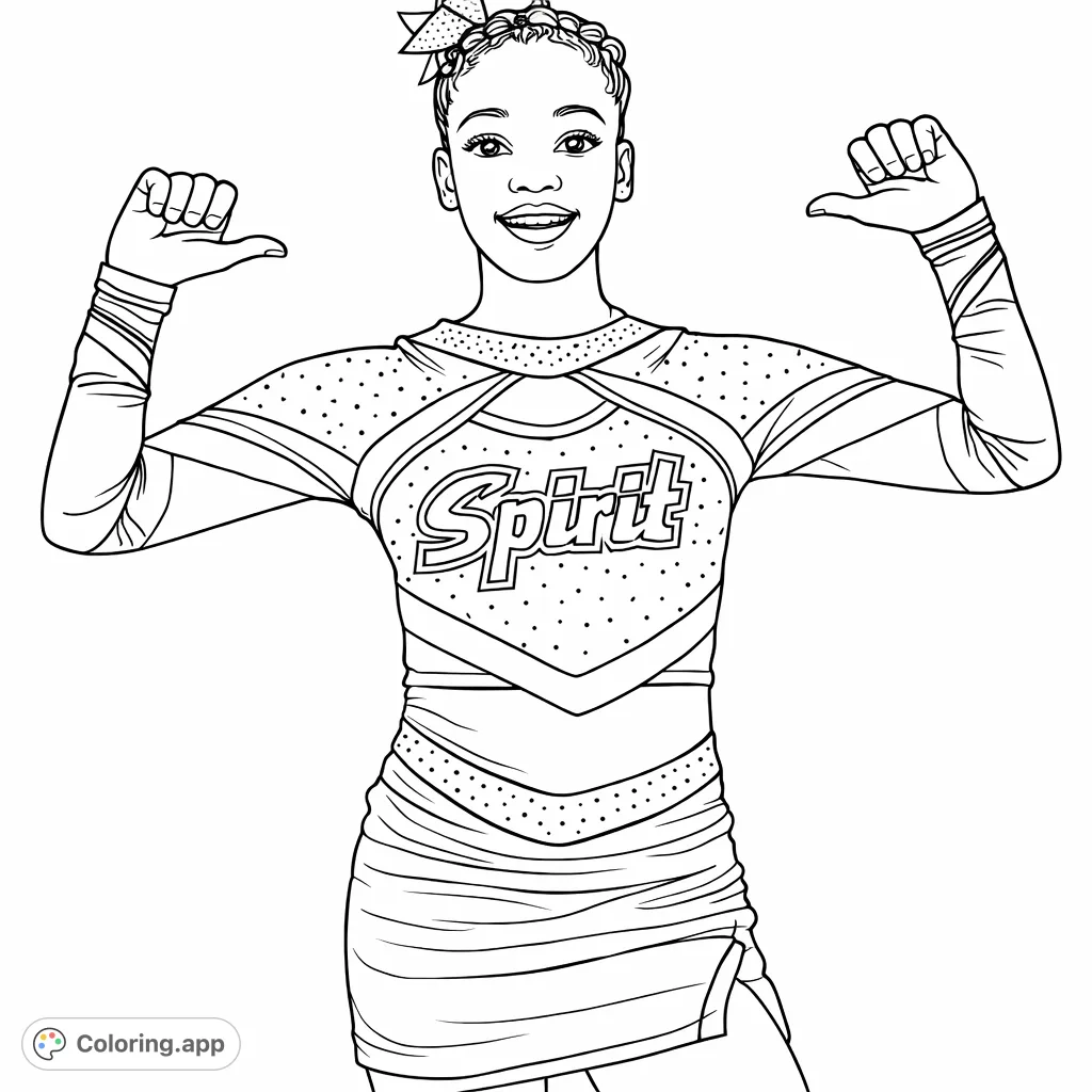 Spirit Squad Cheerleader - Coloring.app
