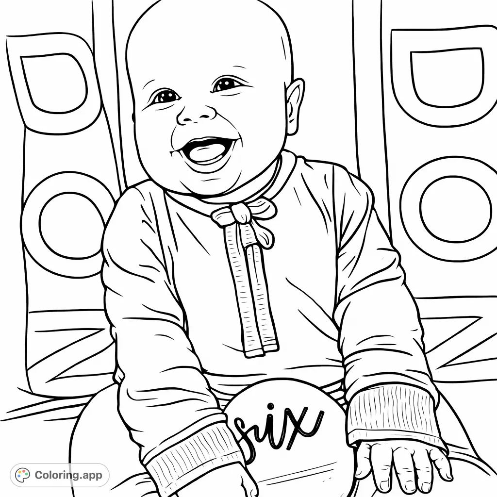 Smiling Baby Milestone - Coloring.app