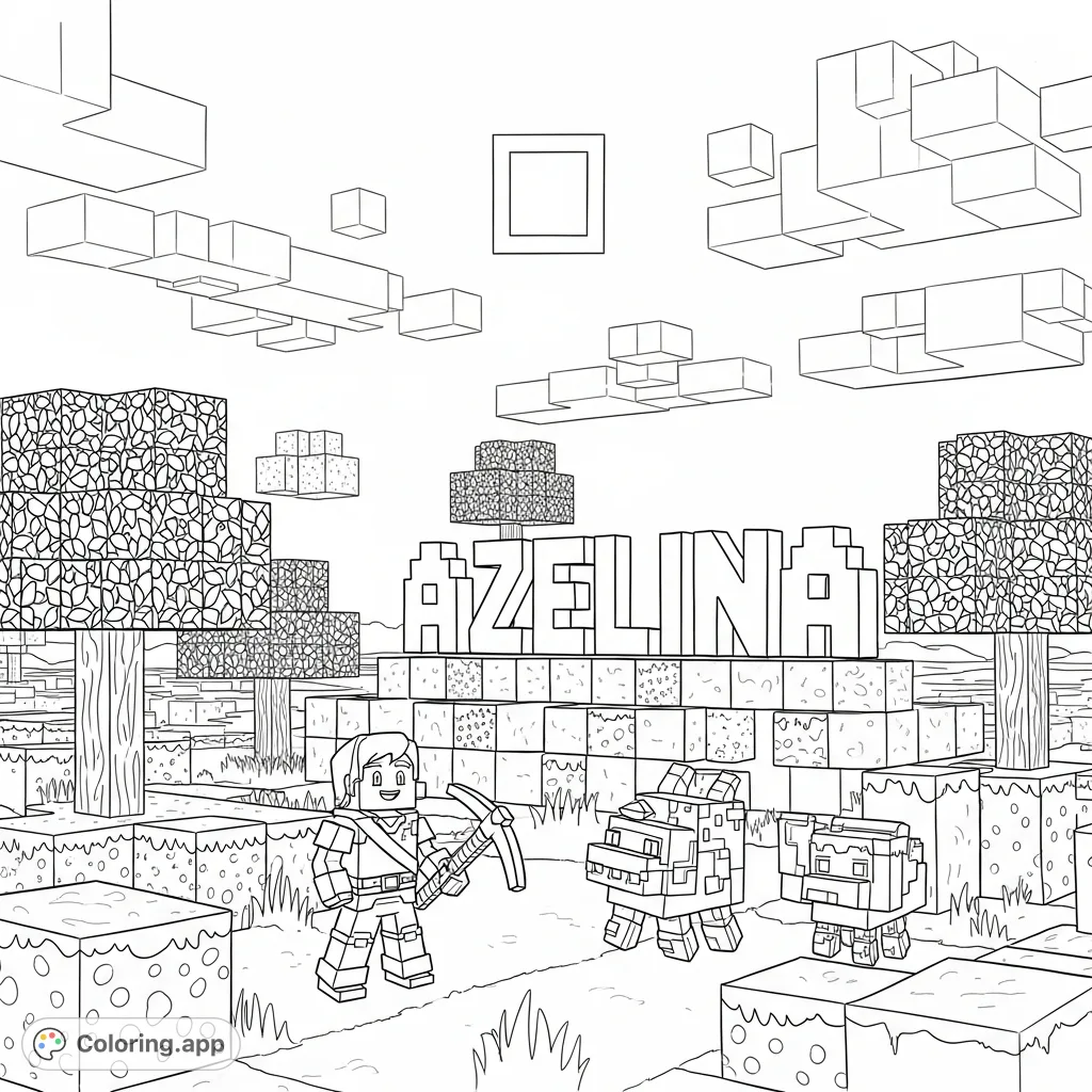 Block World Adventure - Coloring.app