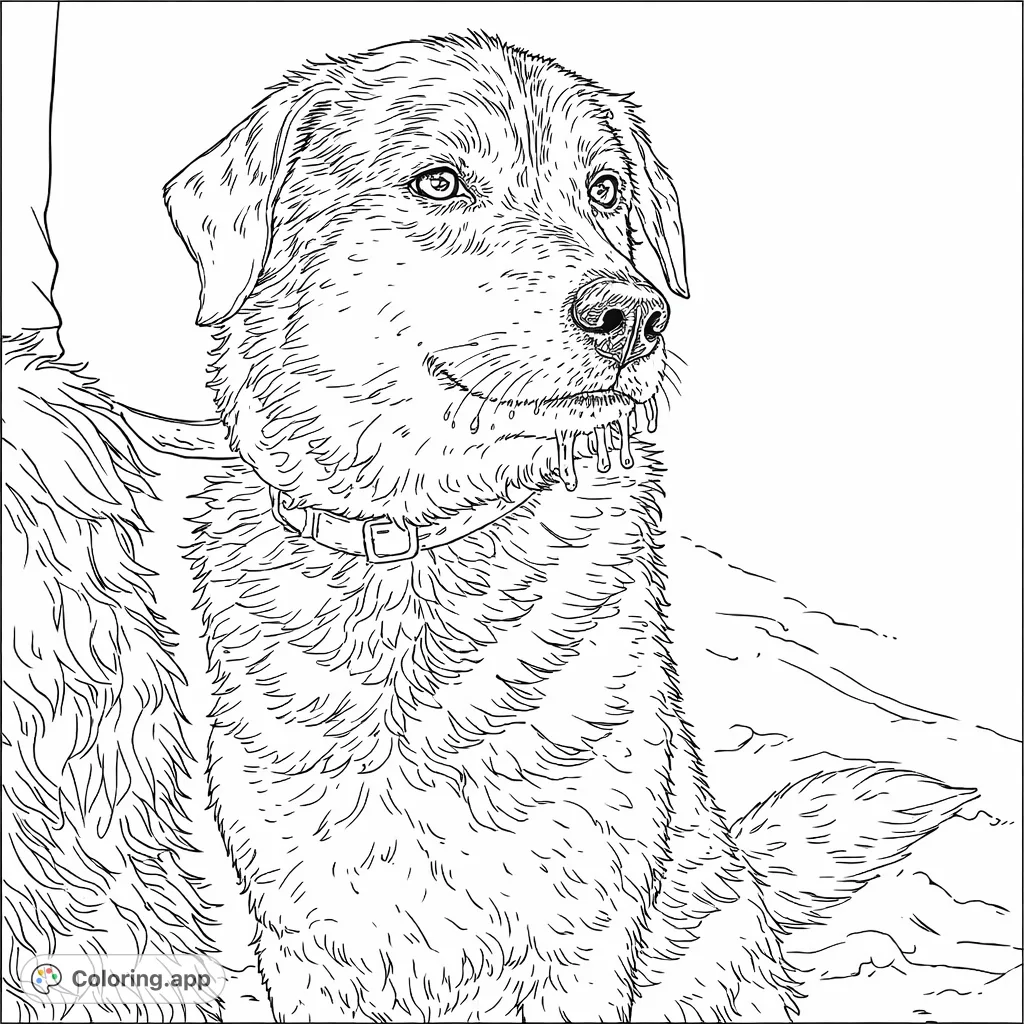 Winter Dog Companion - Coloring.app