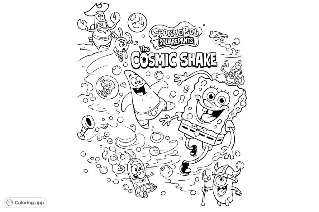 SpongeBob Cosmic Shake Adventure - Coloring.app