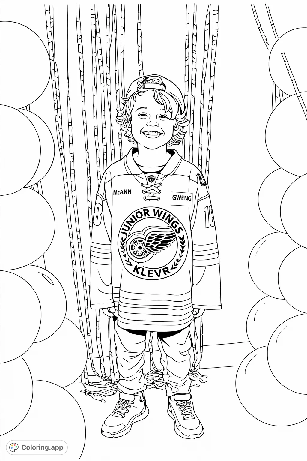Little Hockey Fan Celebration - Coloring.app