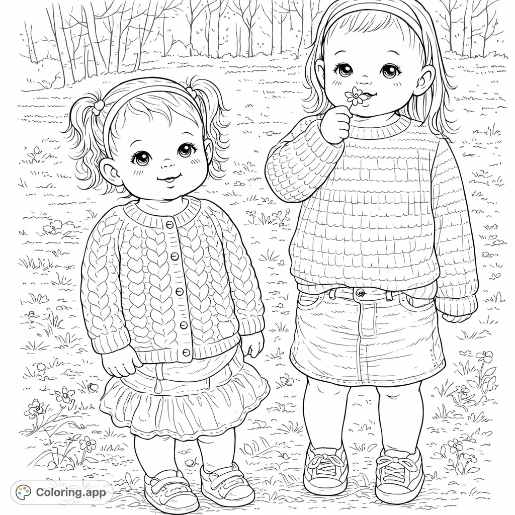 Baby Forest Playmates - Coloring.app