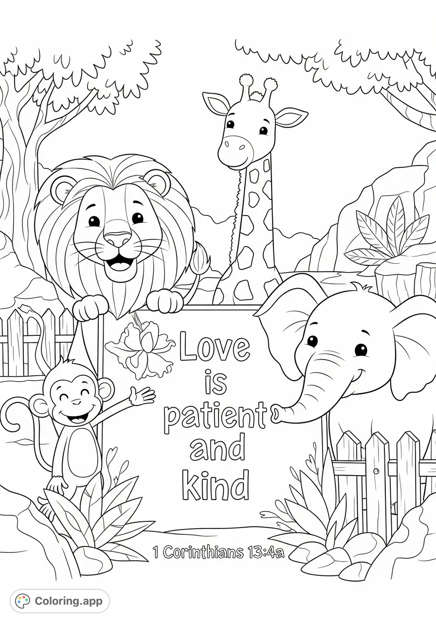 Kindness Zoo Animal Friends - Coloring.app