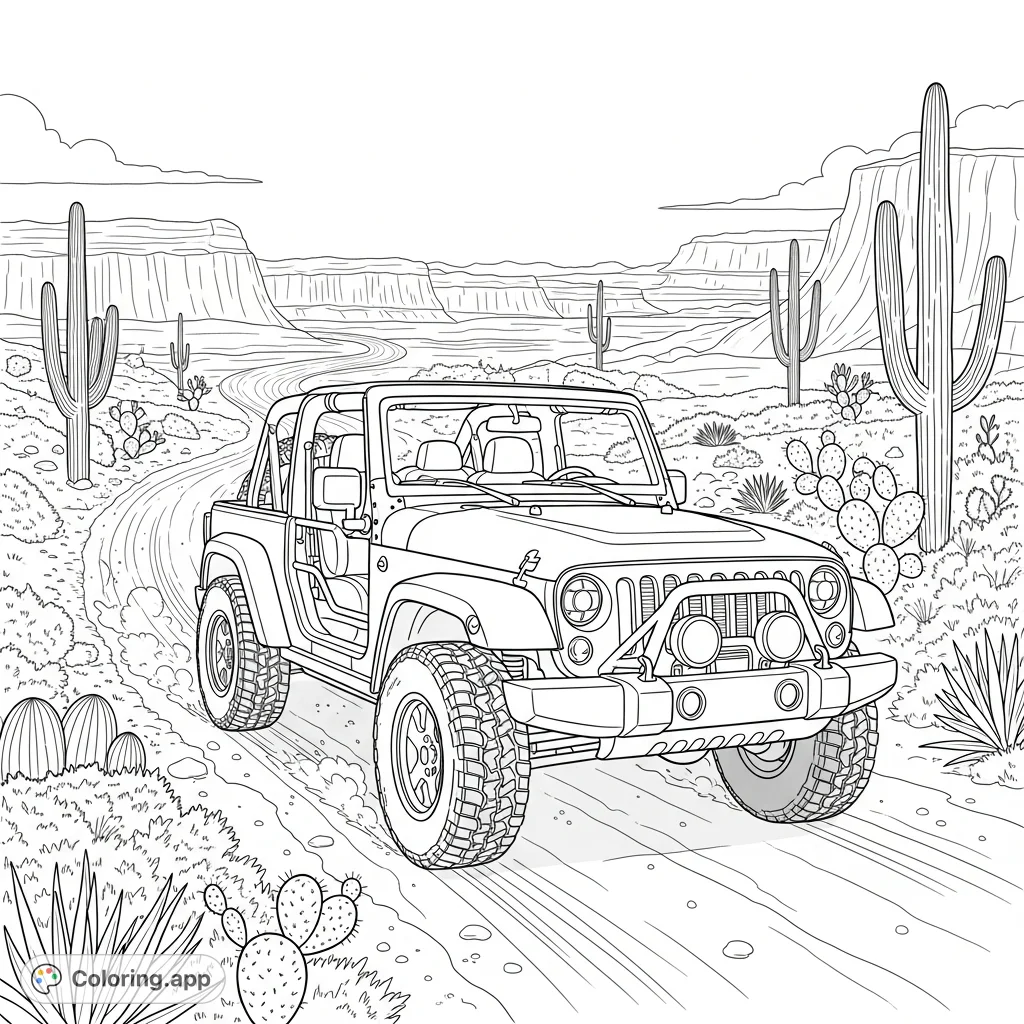 Desert Trail Off-Road Adventure - Coloring.app