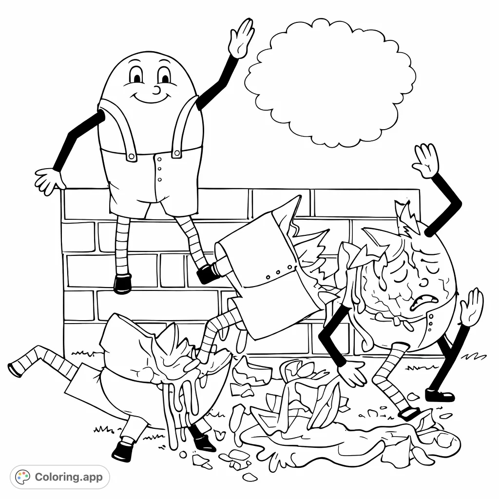 Humpty Dumpty's Classic Tale - Coloring.app