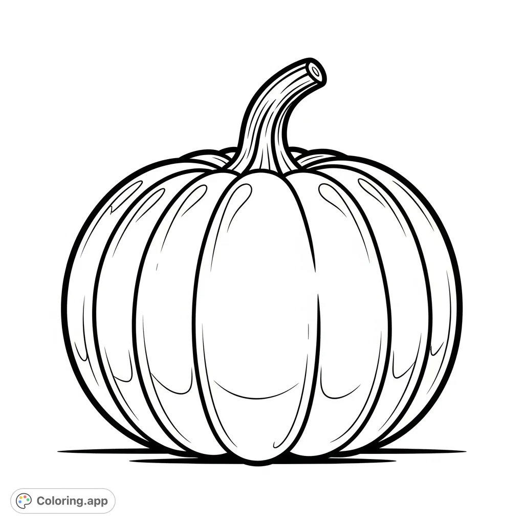 Classic Round Pumpkin - Coloring.app
