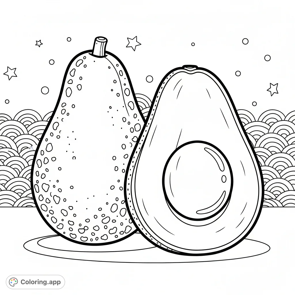 Cute Avocado Friends - Coloring.app