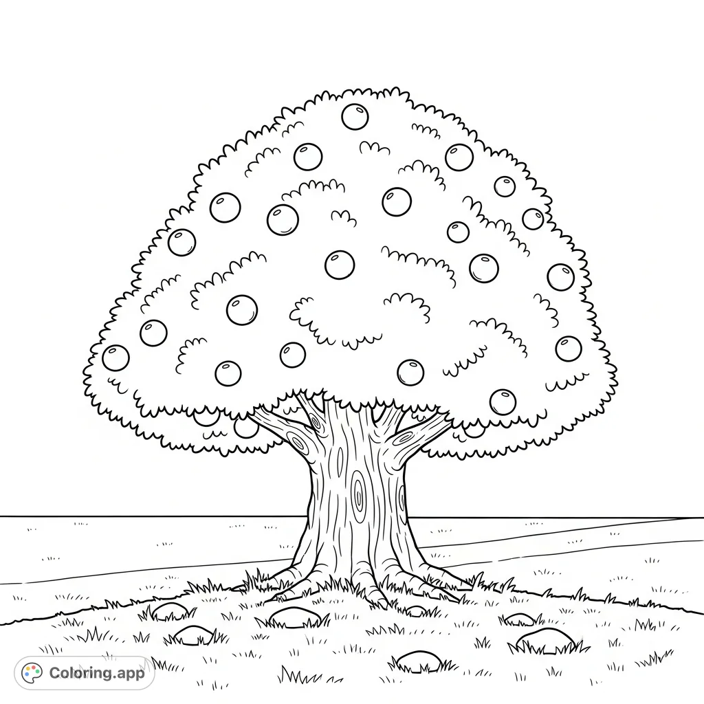 Generous Orchard Tree - Coloring.app