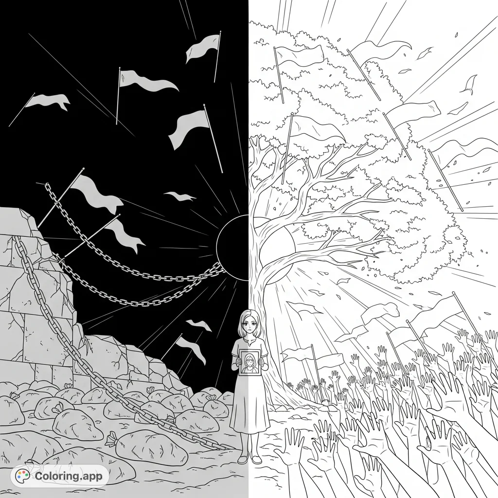 Hope Amidst Shadows - Coloring.app