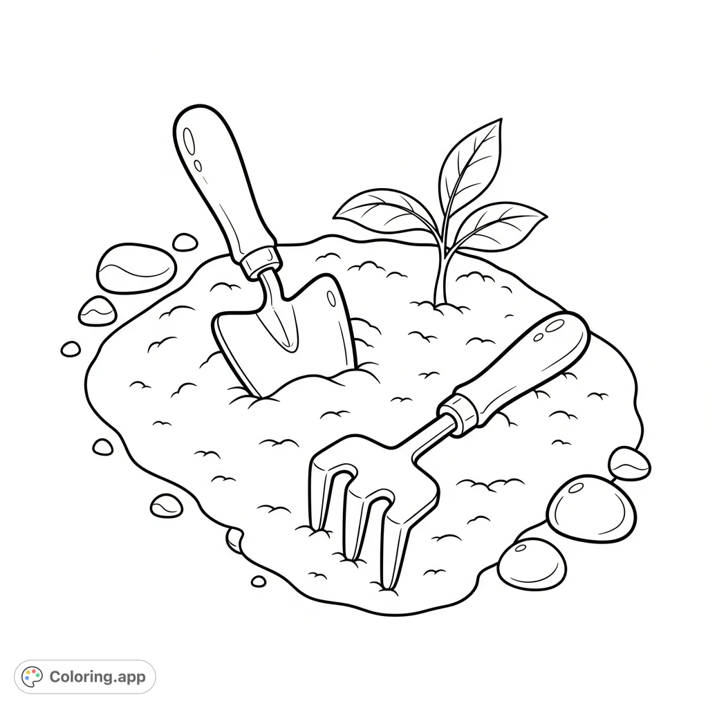 Little Garden Tools - Coloring.app