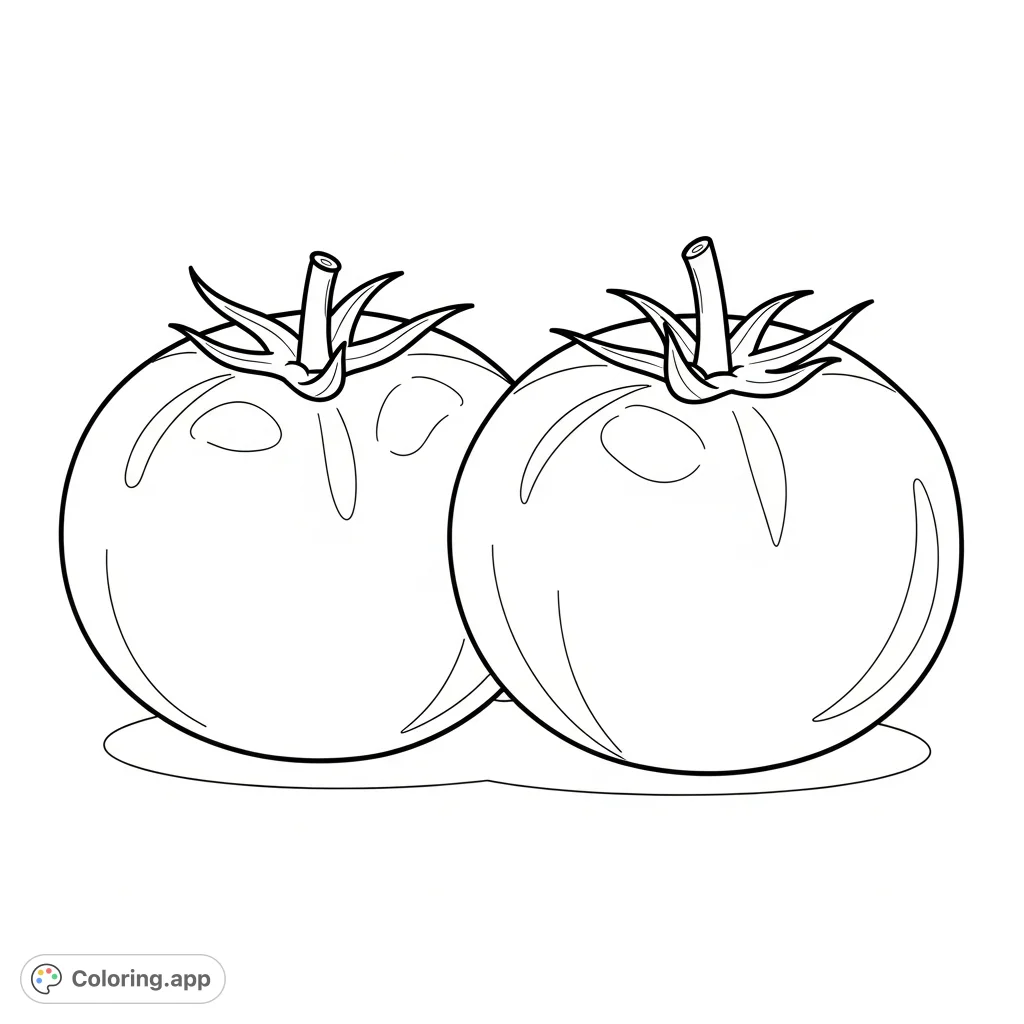 Two Garden Tomatoes - Coloring.app