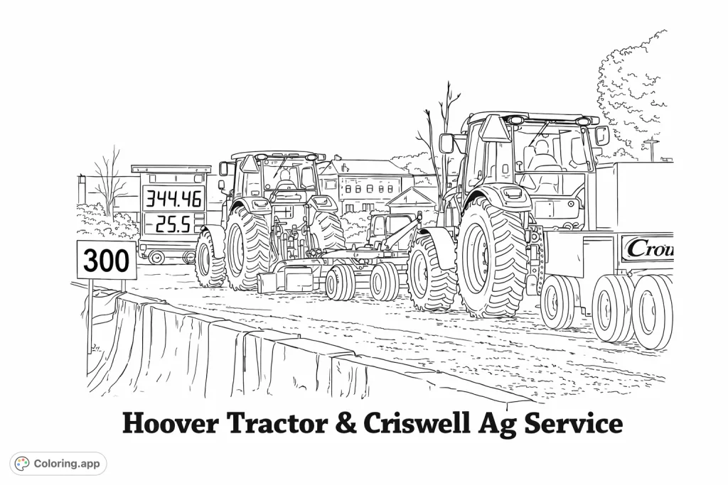 Tractor Pulling Power - Coloring.app