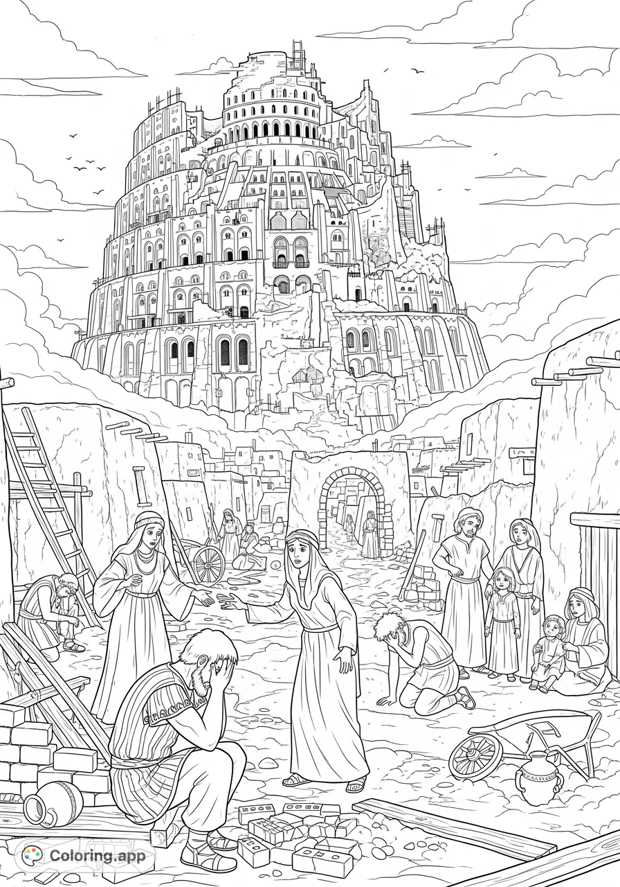 Babel's Unfinished Struggle - Coloring.app