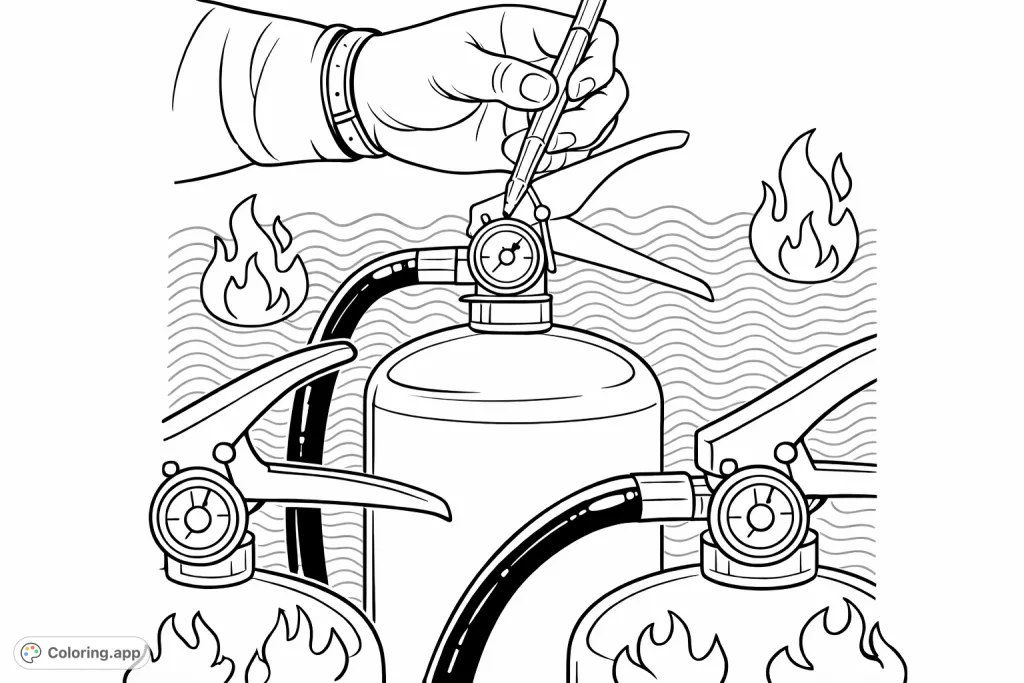 Little Inspector's Extinguisher - Coloring.app