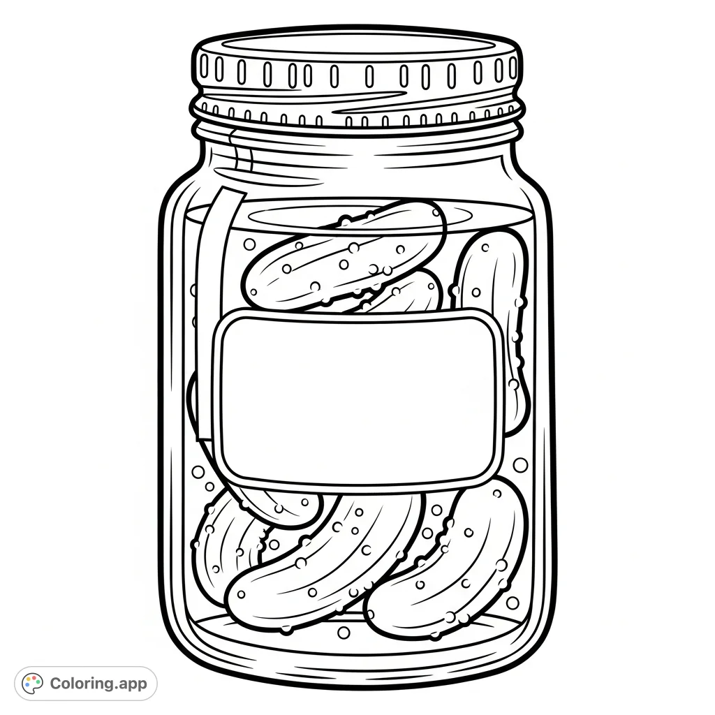 Jar of Pickles - Coloring.app