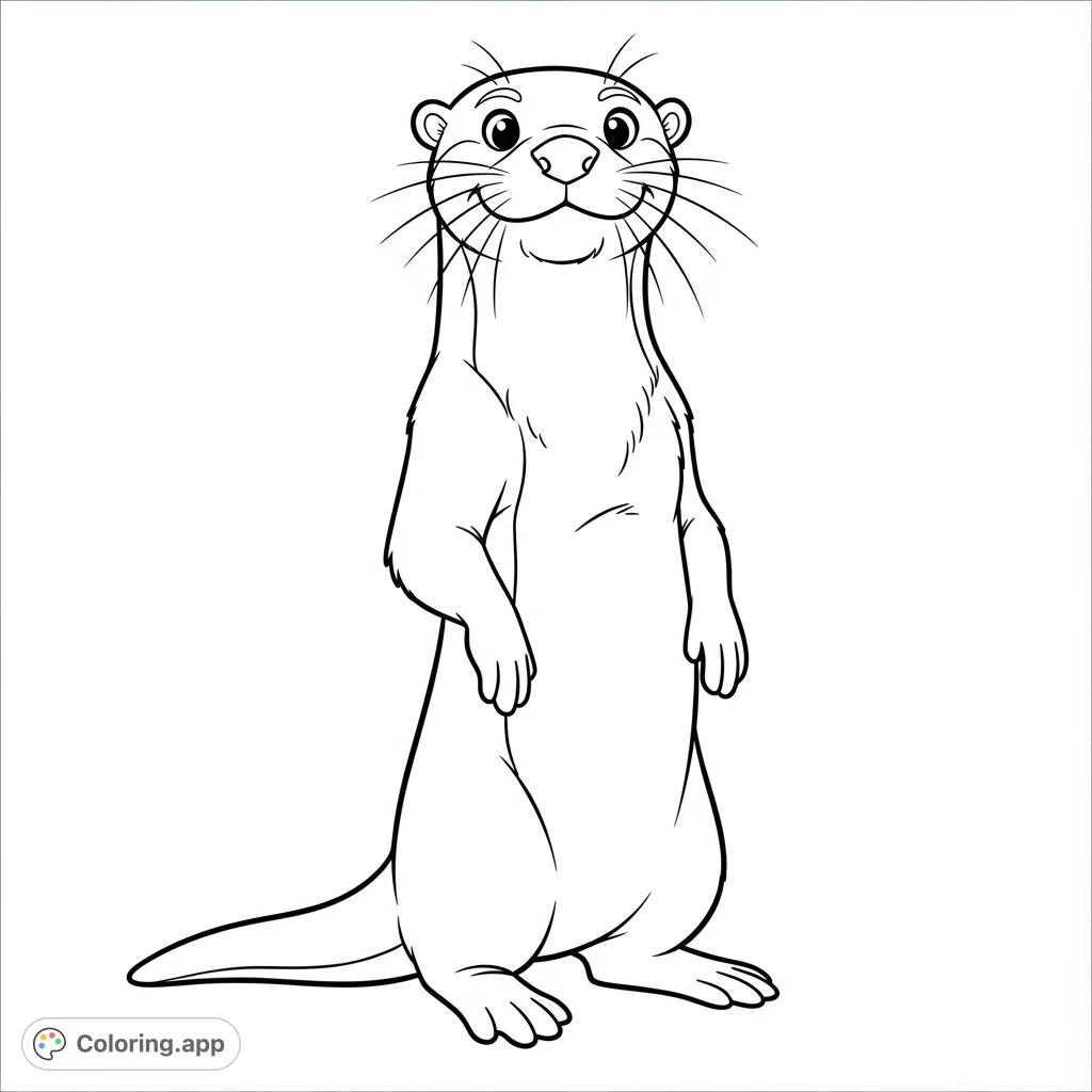 Proud Confident Otter - Coloring.app