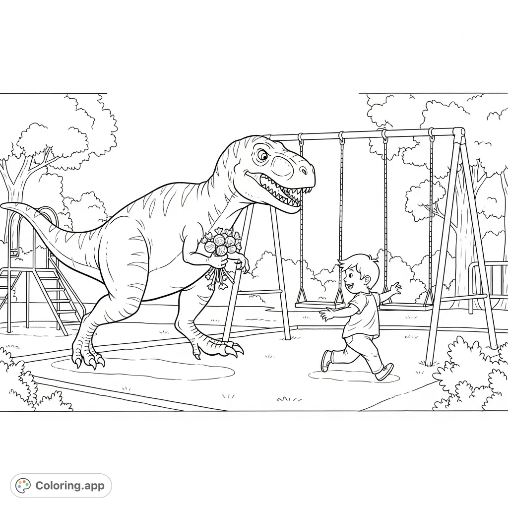 Dinosaur Candy Chase - Coloring.app
