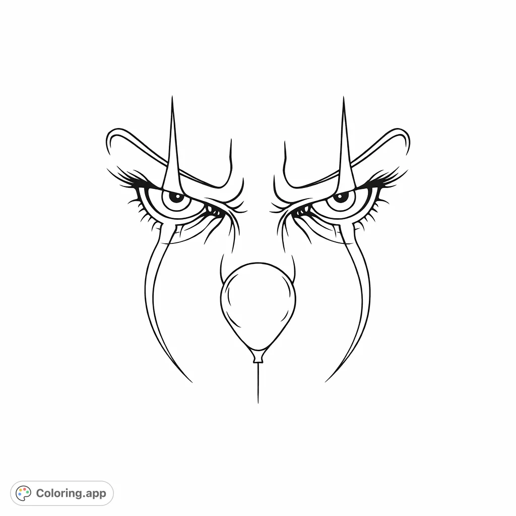 Intense Clown Gaze - Coloring.app