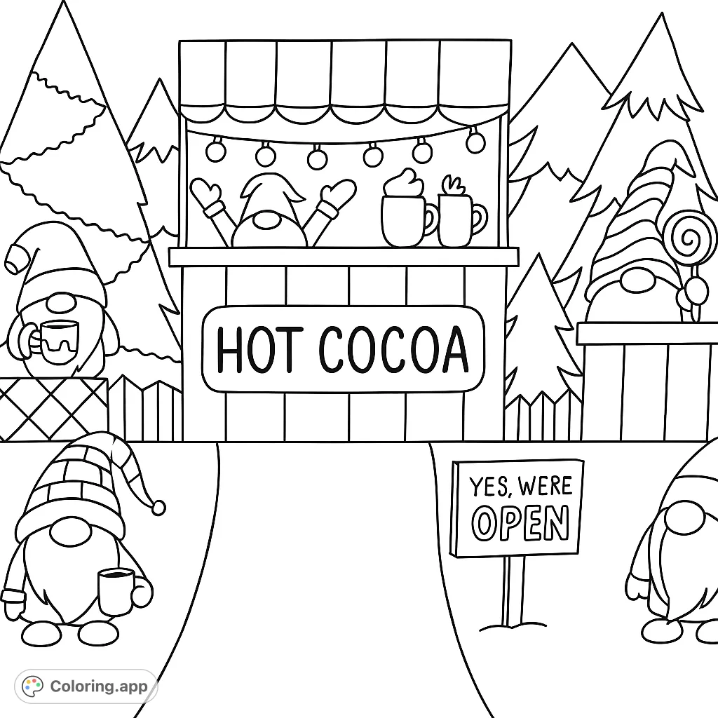 hot cocoa coloring pages free printable