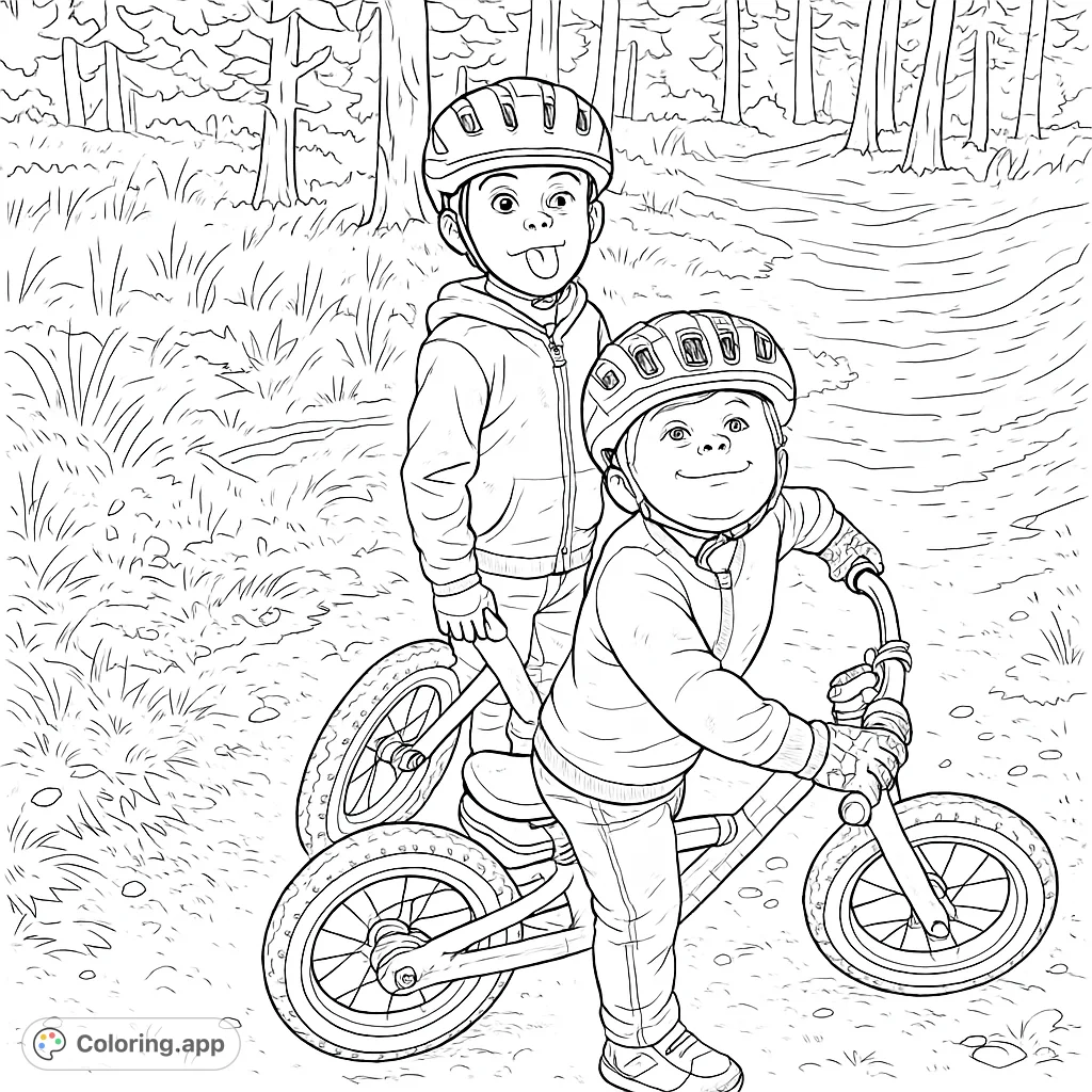 Kids Bike Trail Adventure - Coloring.app