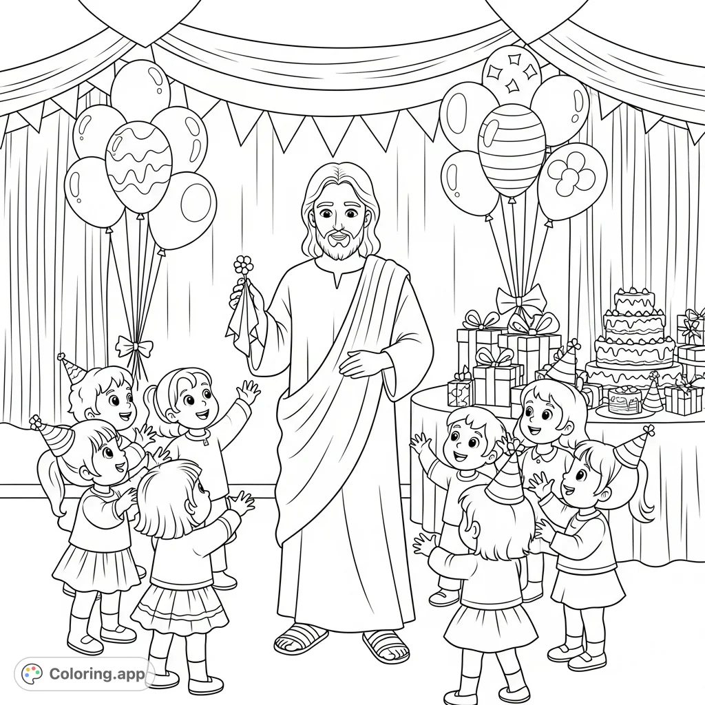 Jesus Party Magic - Coloring.app