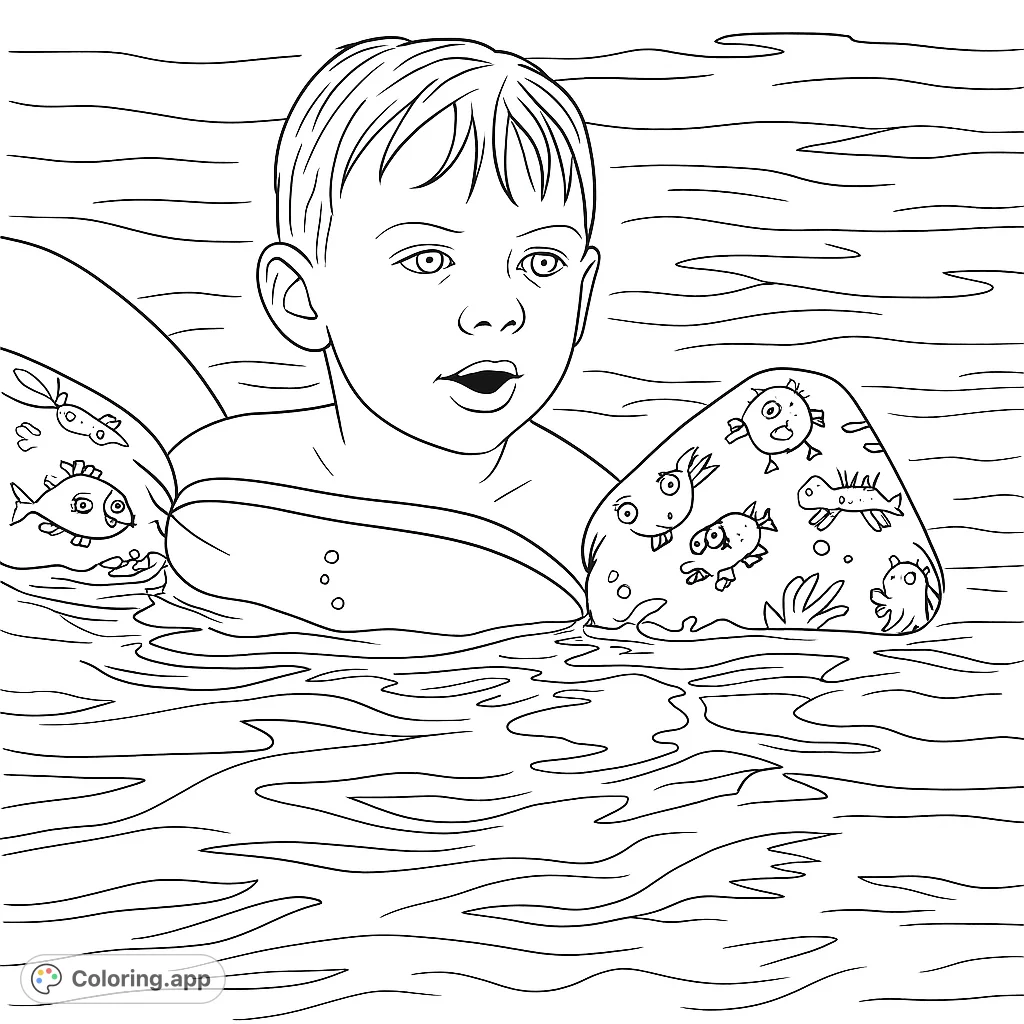 free printable coloring pages swimming
