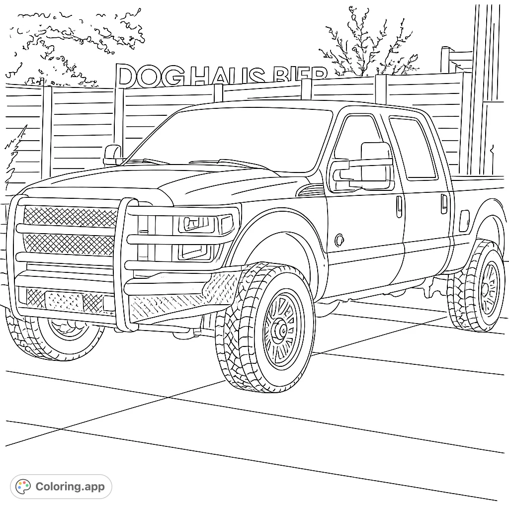 coloring pages pickup truck