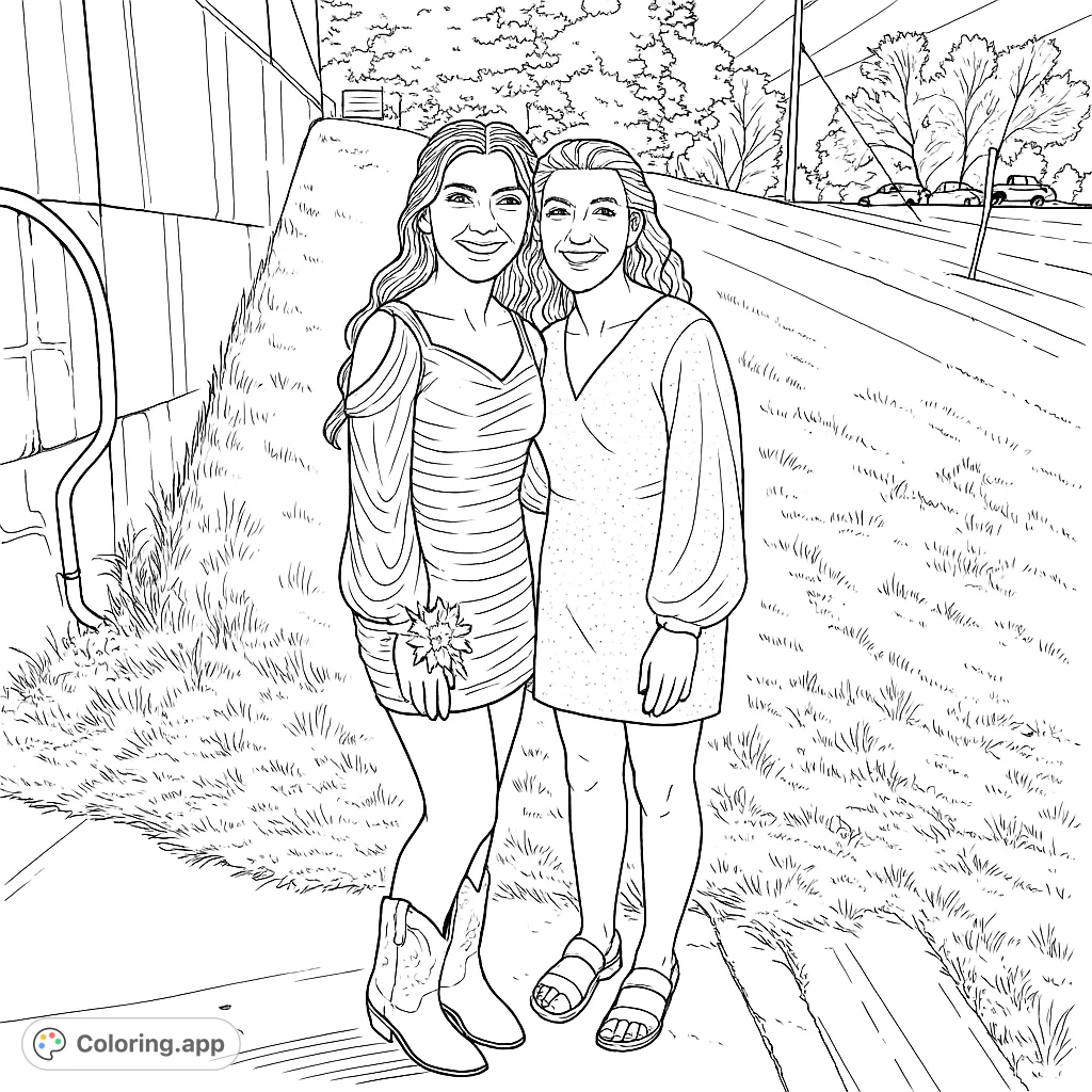 Prom Night Best Friends - Coloring.app