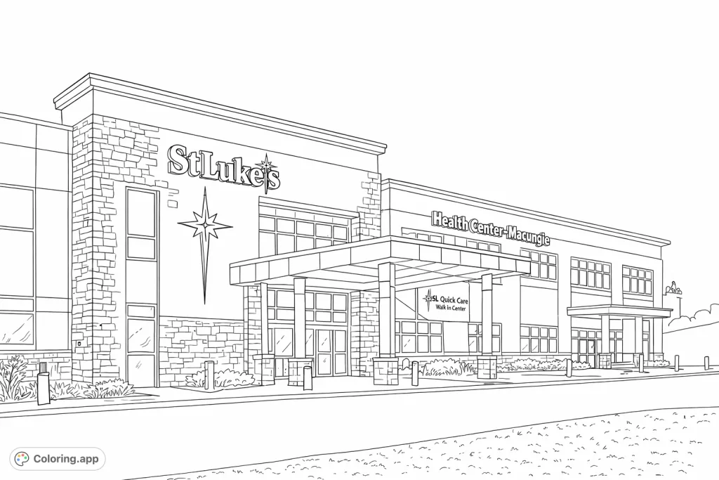 Community Health Center Building - Coloring.app